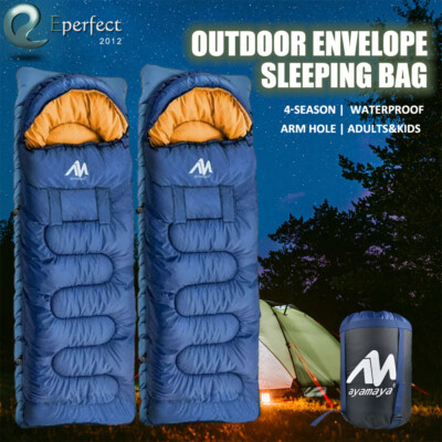 4 Season Outdoor Envelope Sleeping Bag Waterproof Warm for Camping ...