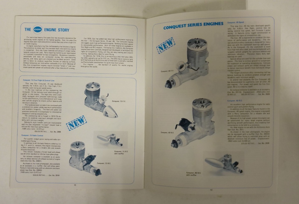 RARE Cox Hobbies 1976 Airtronics Kits... Cox Engines/Cox/Sanwa R/C ...