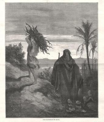 The Sacrifice of Isaac - by Gustave Dore - Original Antique Print ...