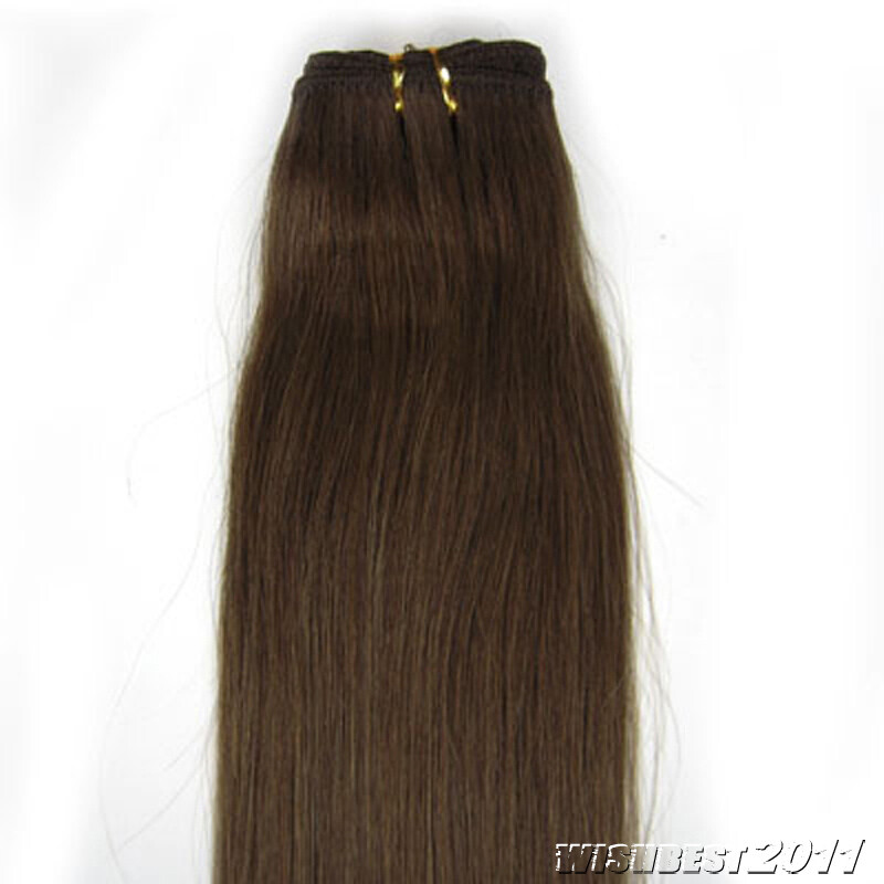 Full Head Double Weft Sew in Weft Hair Extensions Weave Real Human Hair ...