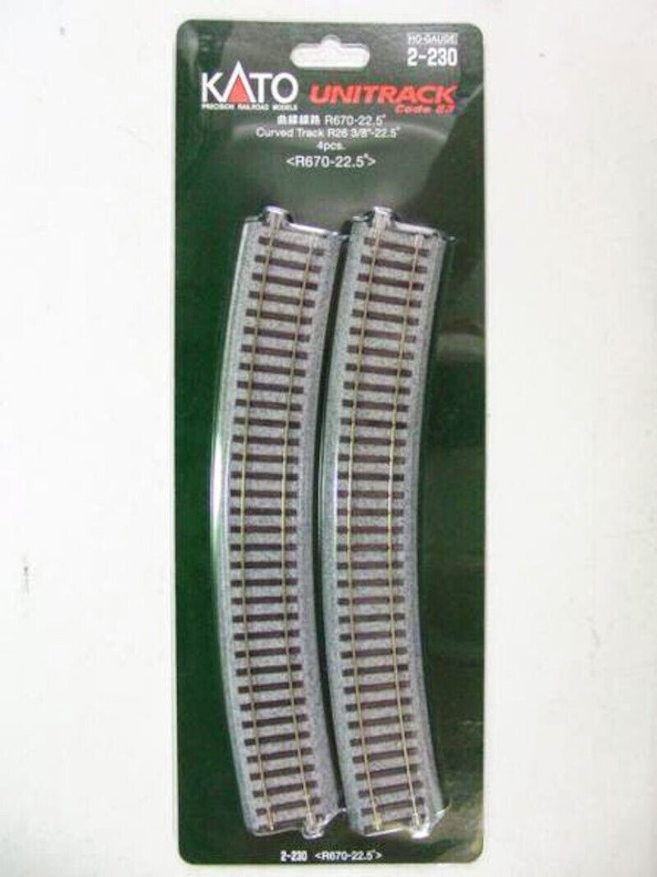 NEW HO Scale Kato UniTrack track components - straight, curve, turnouts ...