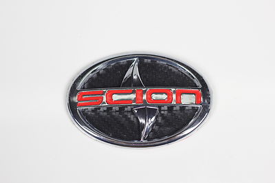 For Scion large Carbon Fiber style Emblem Badge Sticker tC xA red ...