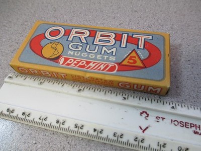 ORBIT chewing gum 1930s store display box candy PEP-Mint listerated ...