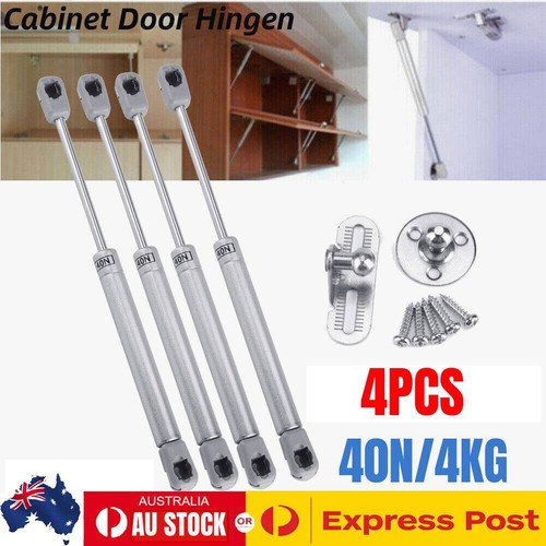 4x 40N Gas Strut Kitchen Cabinet Cupboard Door Hinges Blanket Toy Box ...