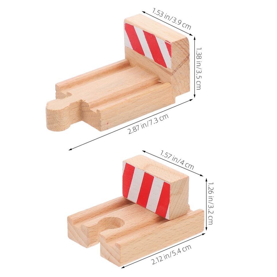2PCS Railway Train Stop Track Toy Train Scene Track Prop Railway Train ...