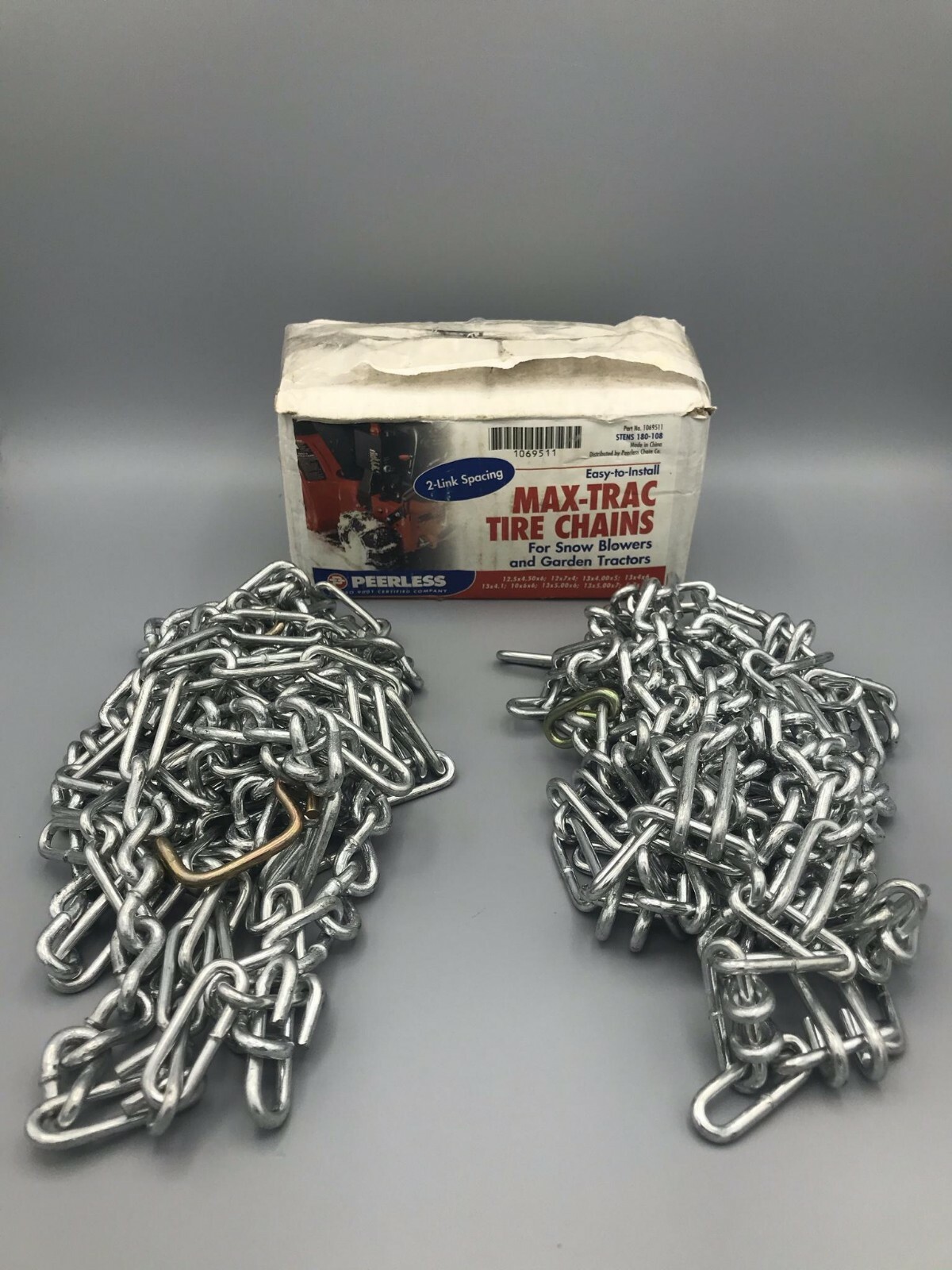 Peerless Max-Trac Tire Chains 2 Link Spacing Part No. 1069511 - Read ...