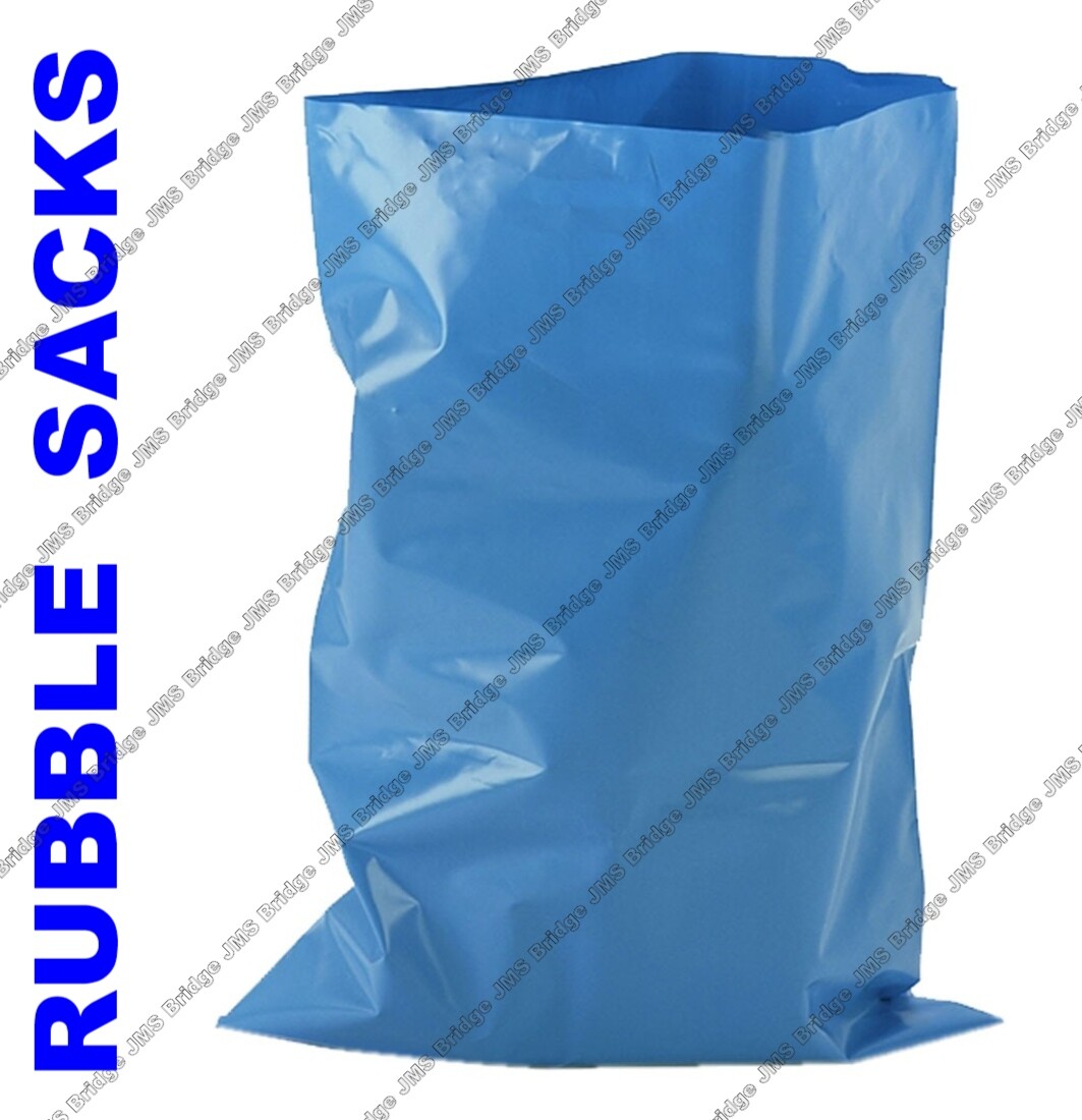 Extra Strong Heavy Duty Black or Blue Rubble Sacks High Strength Bags ...