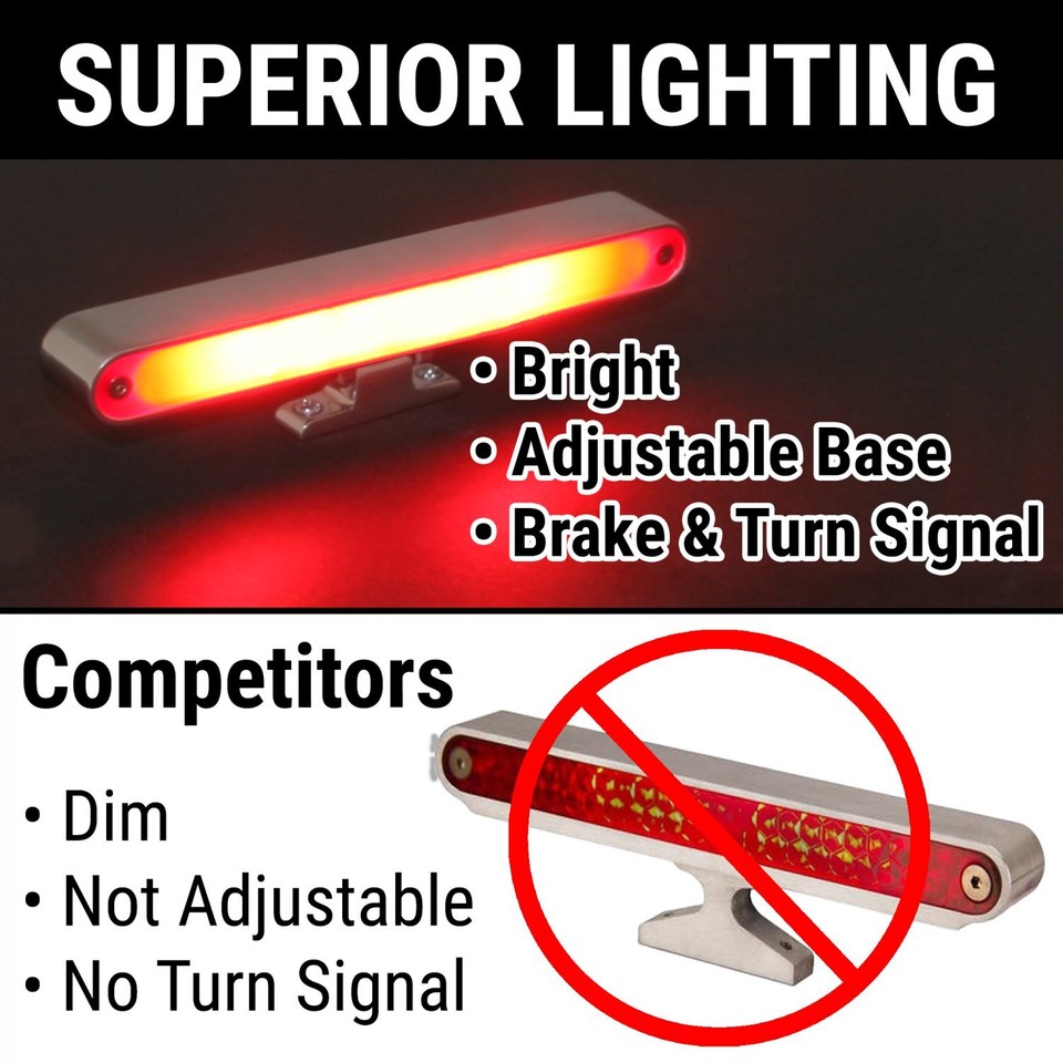Universal Billet LED 3rd Brake Light & Turn Signal Tail Hot Rod Street ...