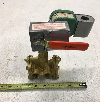 ASCO Solenoid Valve 8308C42F 1/2" W/ Latch Lever 120/DC | eBay