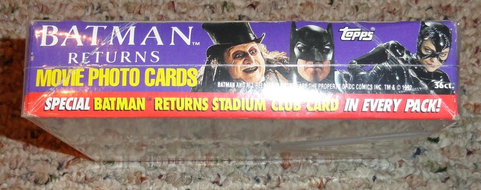 1992 Topps Batman Returns Trading Cards Wax Box 36 Sealed Packs Clean ...