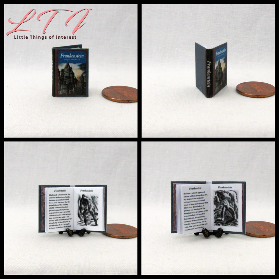 VICTORIAN CLASSICS 3 Pc HORROR 1:12 Scale Miniature Readable ...