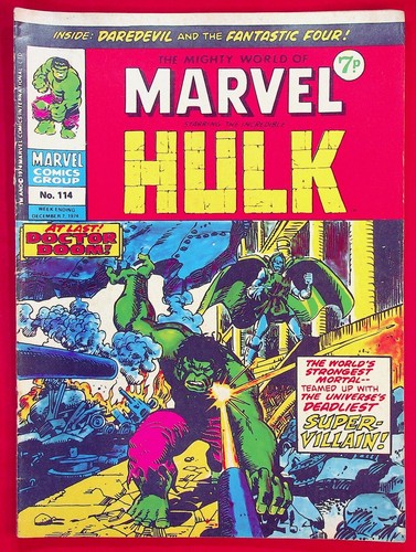 The mighty world of Marvel N° 114 : Hulk - December 7 1974 - Daredevil ...