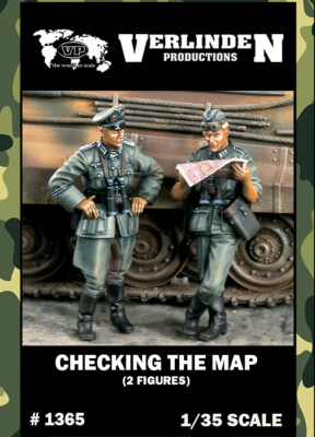 1/35 German Officers "Checking the Map" (2 Resin Figures/Set) VERLINDEN ...