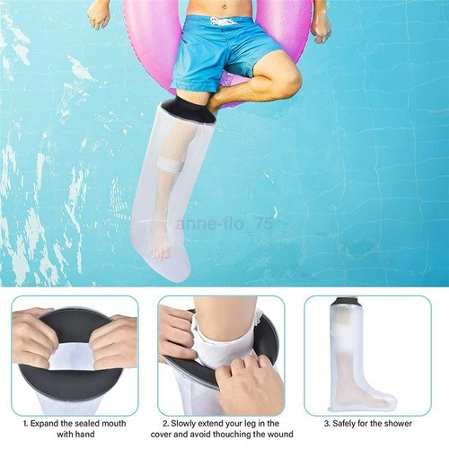 AU Waterproof Half Leg Cast & Dressing Protector 48cm Shower Bath Cover ...