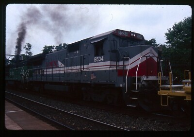 Railroad Slide - LMX #8534 Locomotive 1991 Hinsdale IL Burlington Northern Lease | eBay