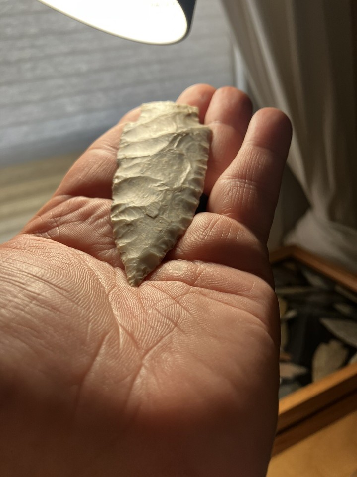 Nice Size Kramer Indian Arrowhead Artifact. Callaway Co, MO. Rogers COA ...