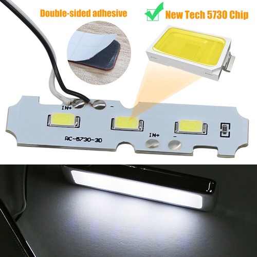 LED Car Atmosphere Light 4in1 White Auto Inner Door handle Armrest ...