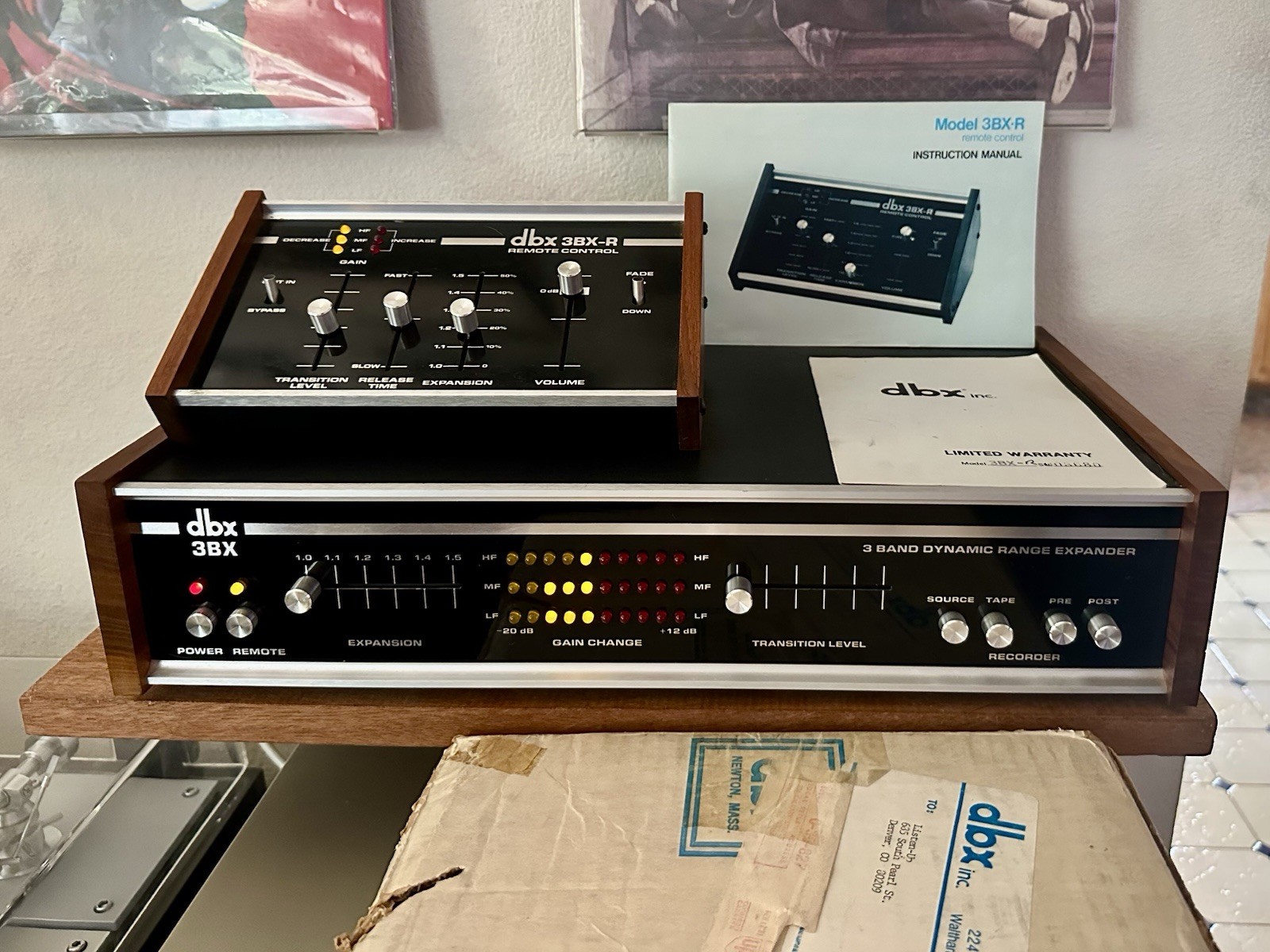 Vintage 1970’s DBX 3BX Dynamic Range Expander with rare 3BXR Remote w ...