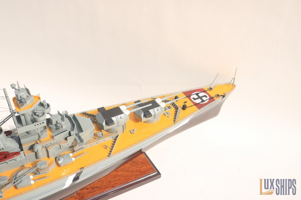 100cm Bismarck Battleship Wooden Scale Model – WWII German Navy Warship ...