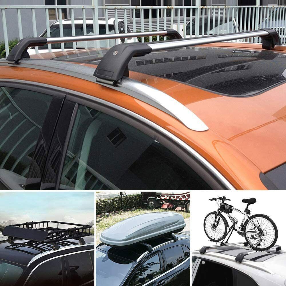 2Pcs Lockable Roof Rail Racks Cross Bars Crossbar Fit for Audi Q8 2019 ...
