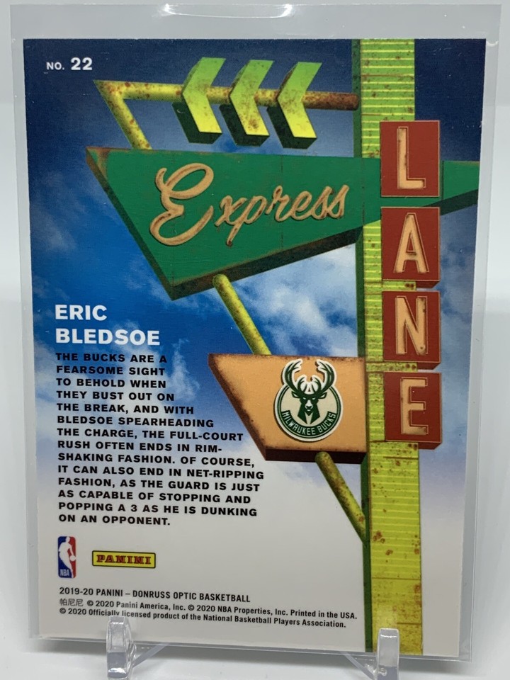2019-20 Donruss Optic Express Lane Eric Bledsoe #22 Milwaukee Bucks | eBay