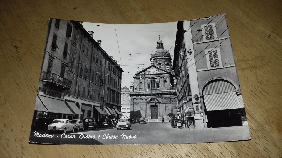CARTOLINA-MODENA-CORSO DUOMO E CHIESA NUOVA -ANIMATA -AUTO -MOTO-1964 ...