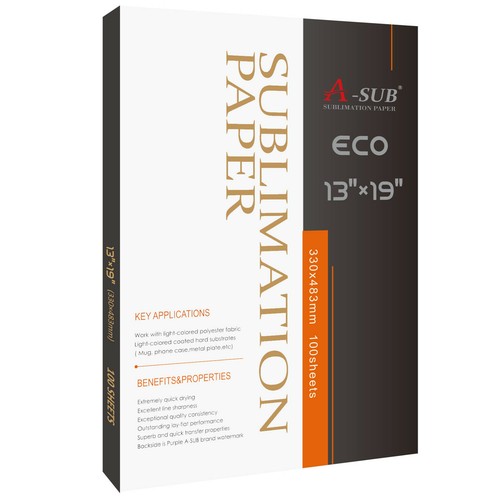 A-SUB Sublimation Paper 13x19 125g Inkjet Heat Transfer 100 Sheet ...