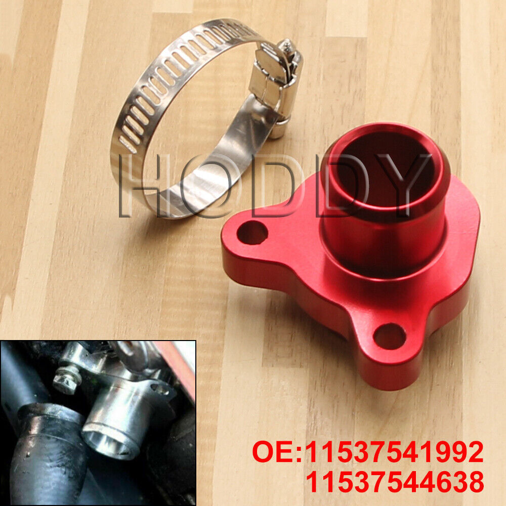 Red Water Hose Fitting Replacement For BMW 335i 11537541992 11537544638 ...