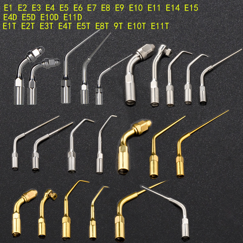 5pcs Pack Woodpecker Dental Ultrasonic Scalers Endodontics Tips E1 E2