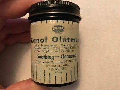 ZANOL Ointment Vintage Medicine Blue GlassJar, Zanol Products ...