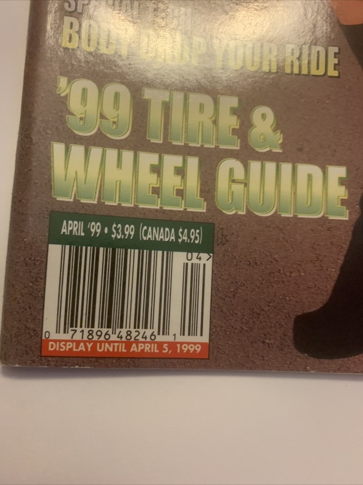 👀Street Customs Magazine / April 1999 / No Label / Tire & Wheel Guide🔥 ...