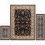 Black 3 pc Area Rug Set Border Accent Mat Room Carpet Runner Scatter 5 ...