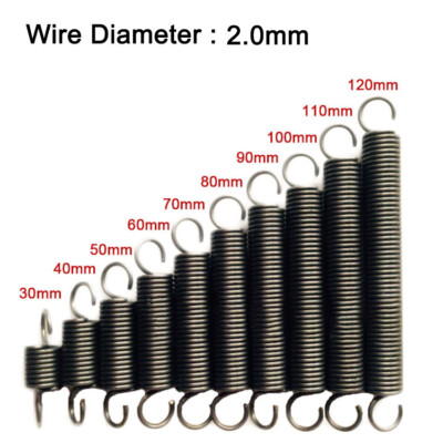 With Hook Extension Tension Spring Wire Dia 2.0mm Springs Steel Various ...