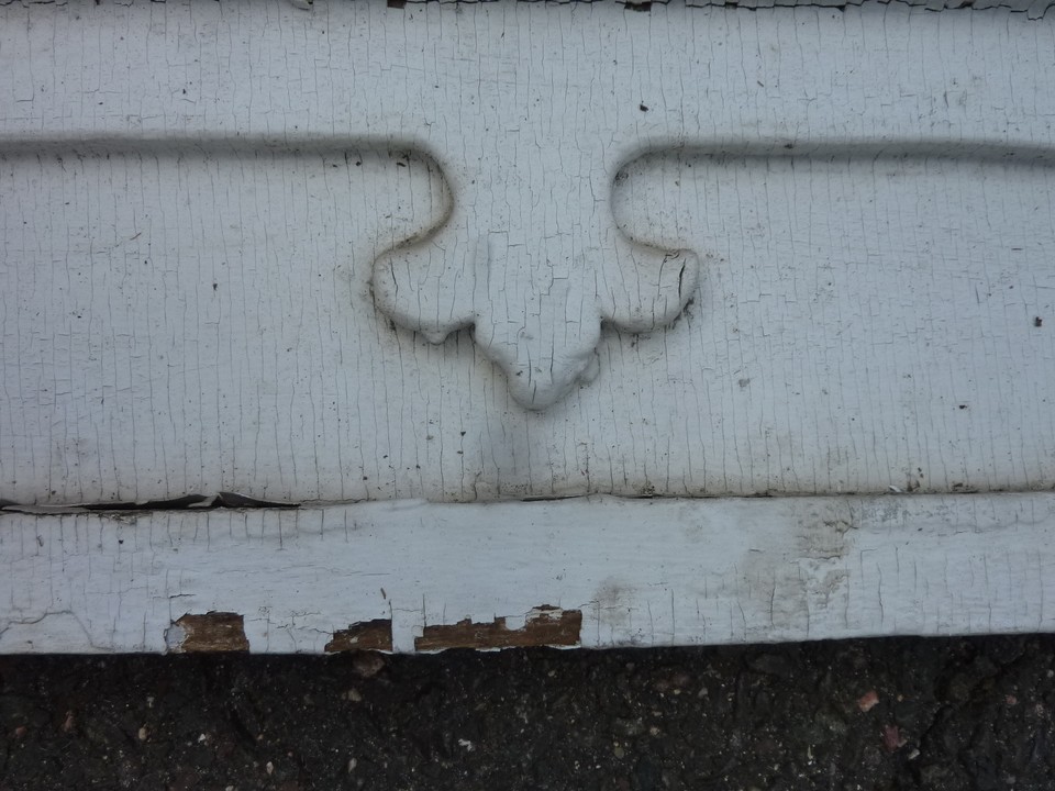 c1880 WINDOW pediment VICTORIAN gingerbread header & surround molding ...