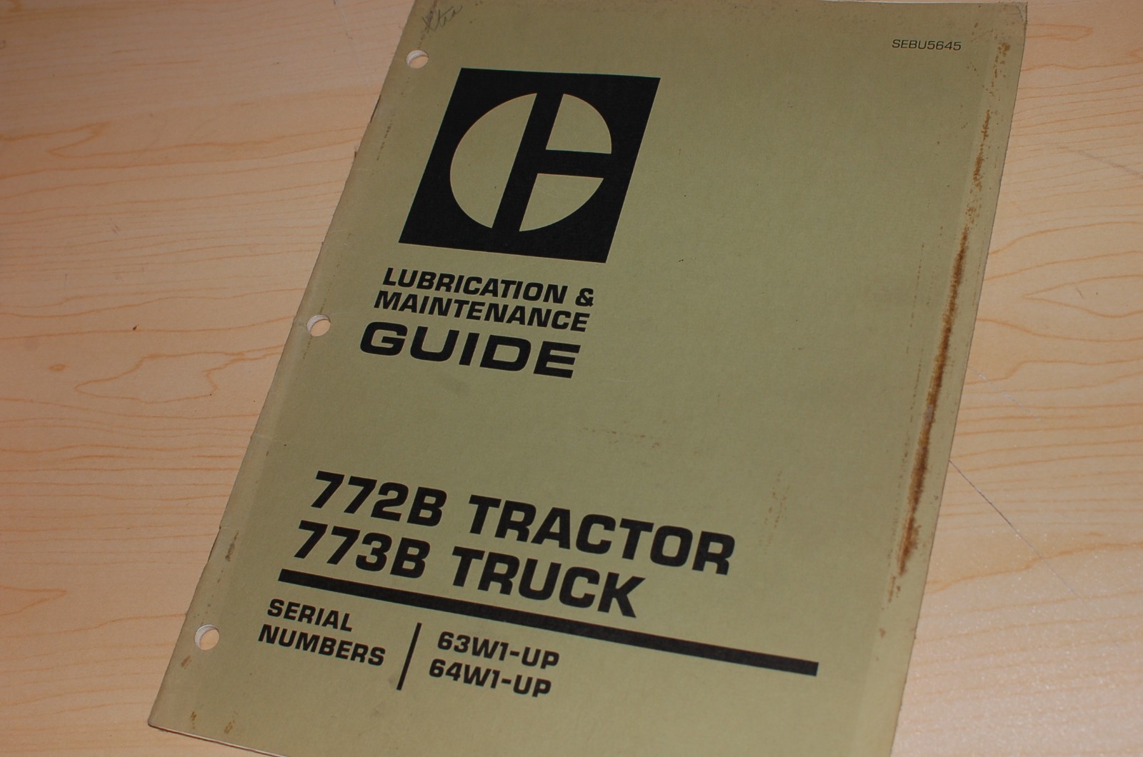 CAT Caterpillar 772B 773B Tractor Dump Truck Owner Maintenance Manual ...
