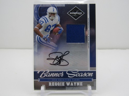 REGGIE WAYNE 2007 LEAF LIMITED GAME USED PATCH AUTOGRAPH AUTO! #18/25 ...