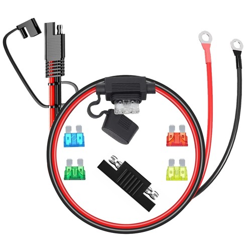 3.3 FT SAE Connector 10AWG Pure Copper SAE Extension Cable to Ring ...