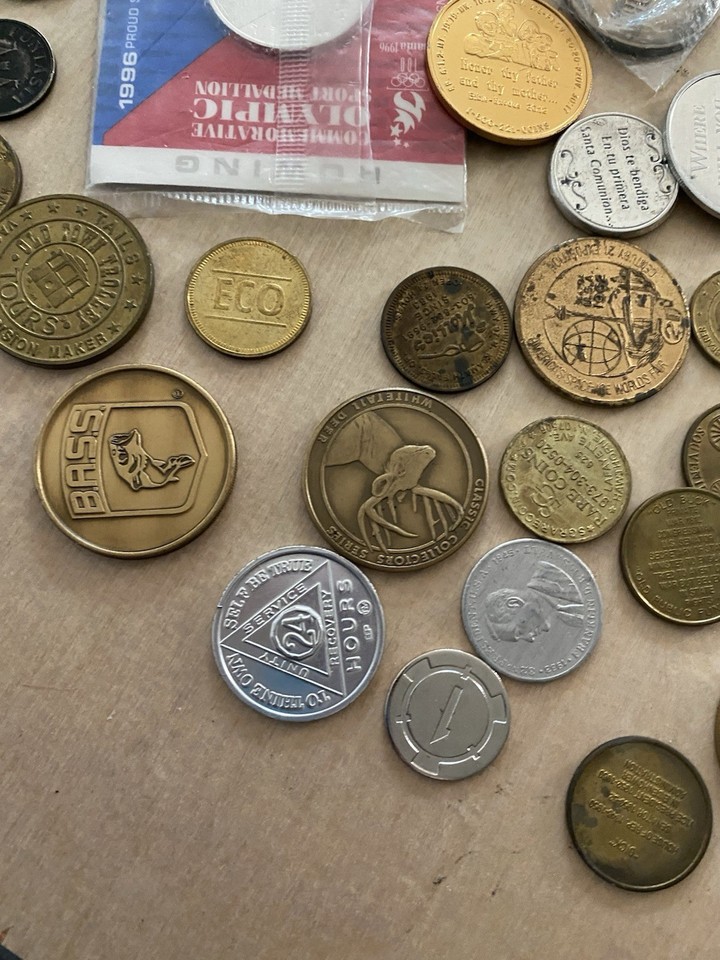 Vintage Token Lot Exonumia Junk Drawer Lot | eBay