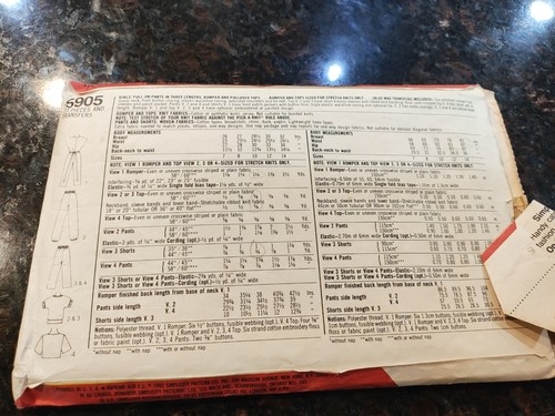 Simplicity 5905-Girls Pull-On Pants In 3 Lengths-Romper & Pullover Tops ...