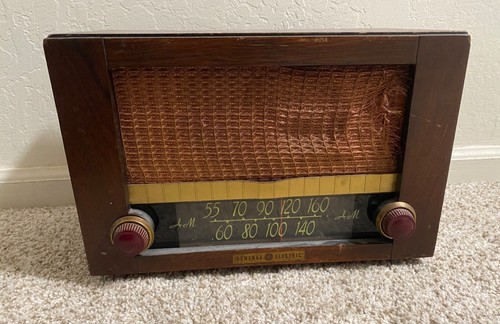Vintage GE Tube Radio Wood Case untested | eBay