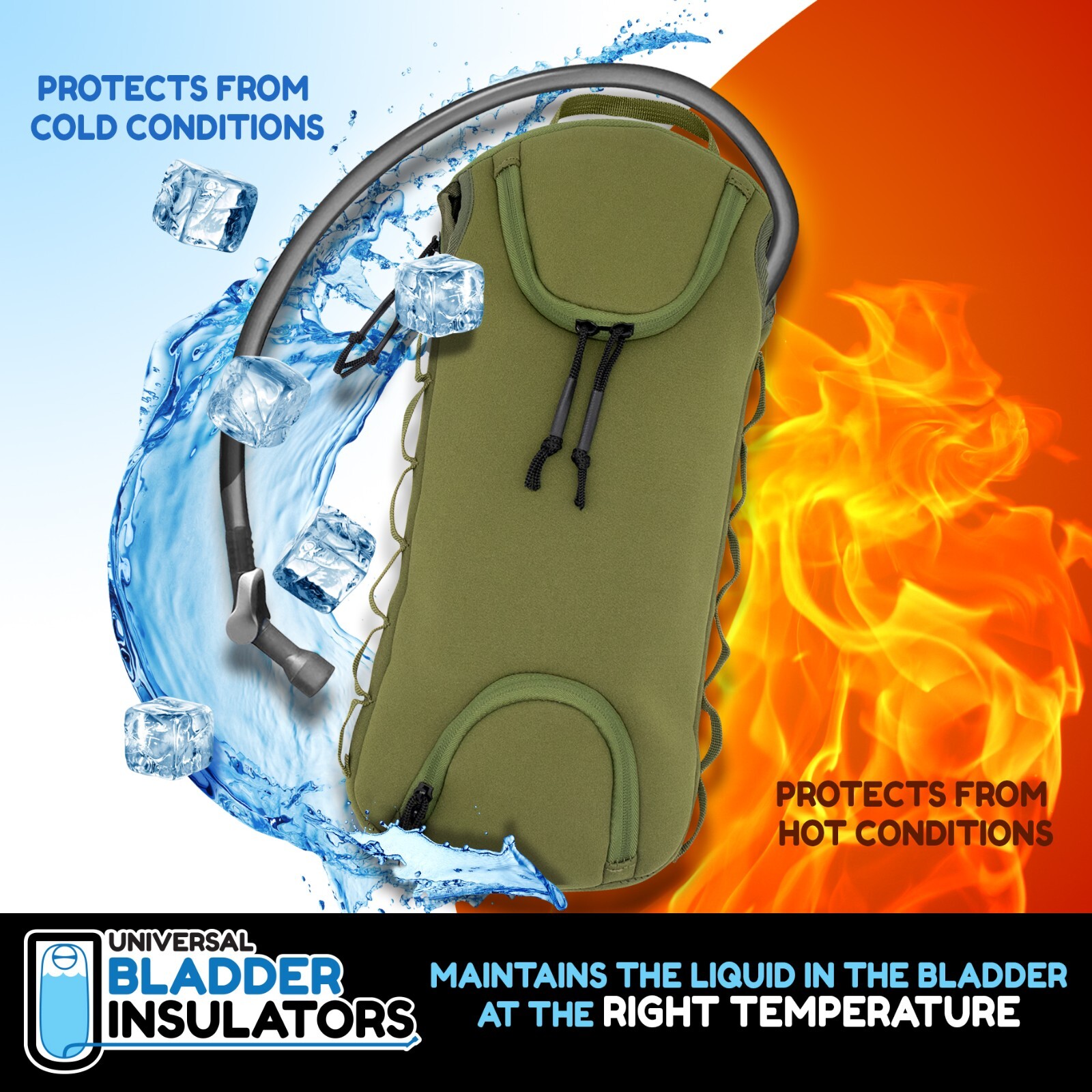 Universal Water Bladder Insulator - Hydration Pack Reservoir Insulation ...