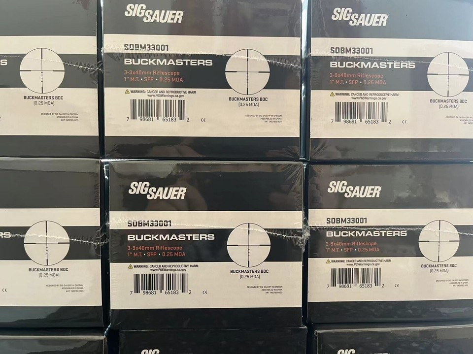 Sig Sauer Buckmasters 3-9x40mm Riflescope w/ BDC .25 MOA, SFP, Black ...