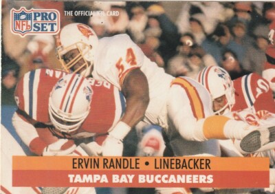 FREE SHIPPING-MINT-1991 Pro Set Ervin Randle #313 BUCS PLUS BONUS CARDS ...