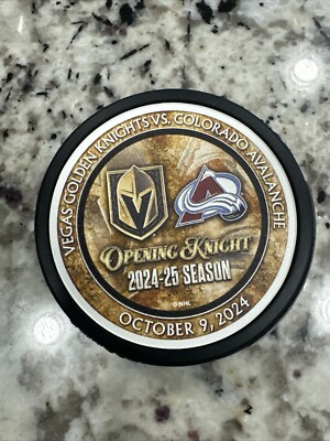 COL VS. VGK OPENING KNIGHT PUCK - 10/9/2024 - Vegas Golden Knights ...