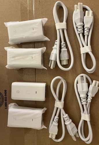 Lot Of 4 Ubiquiti UniFi U-PoE-AF PoE Injector UPOE af With Power Cord ...