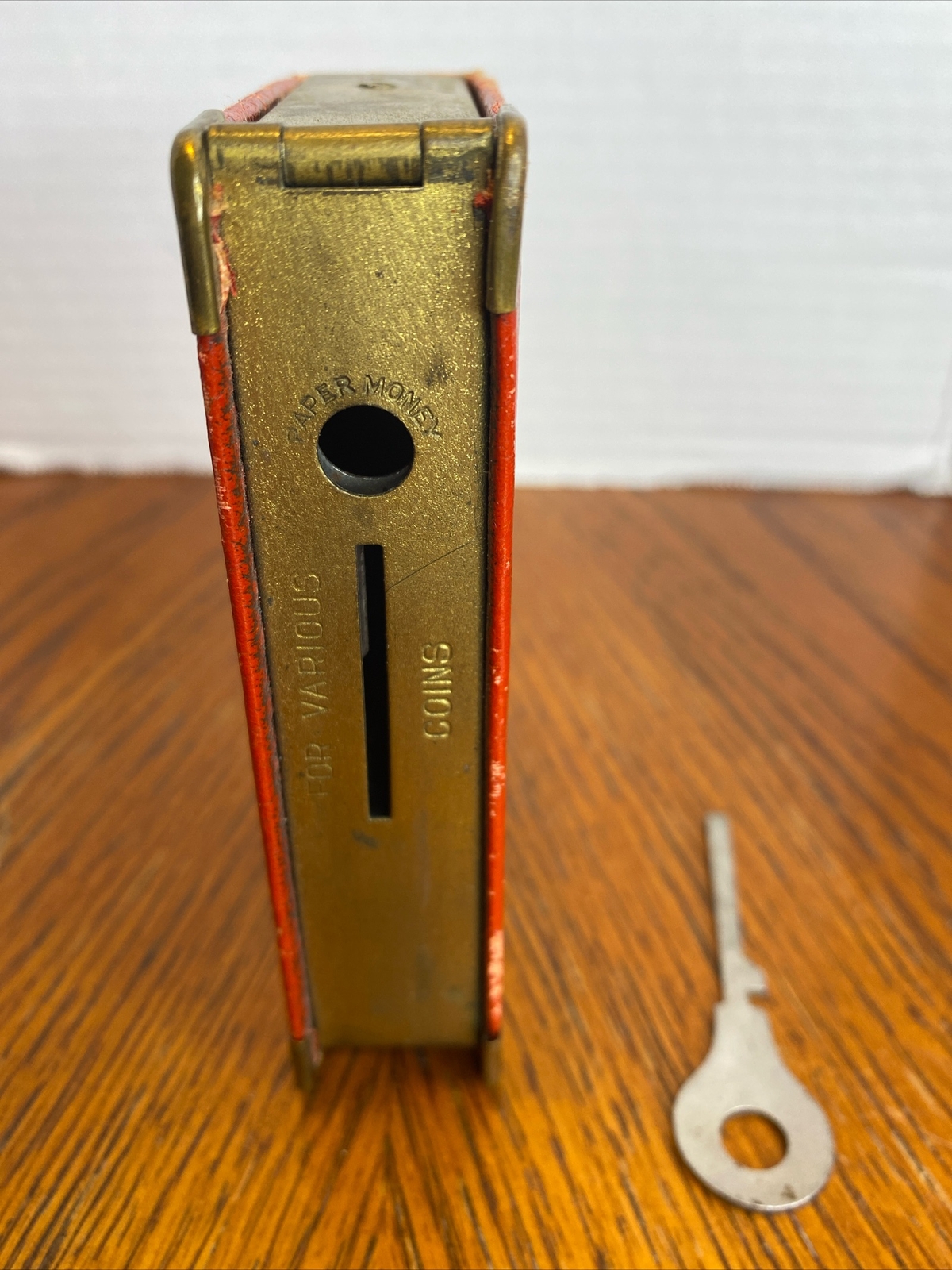 Antique Cale Meter “Zale” Coin Bank Book Calendar Saving Bank Orig. Key ...