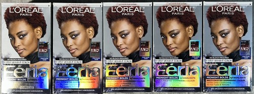 5 Boxes Of L'oreal Paris Feria Midnight Bolds M62 Blood Moon For Dark ...