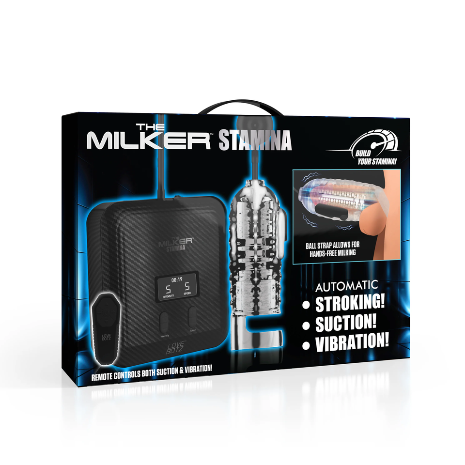 The Milker Stamina with Automatic Stroking Sucking Vibrating Remote ...
