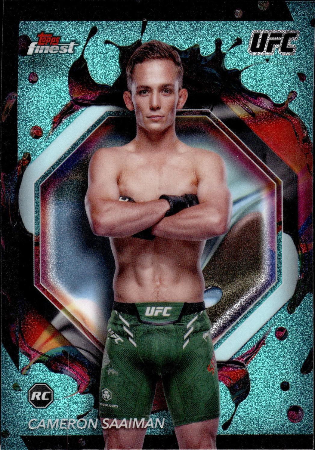 2024 Topps Finest UFC - Rare Cameron Saaiman #271 Aqua Glitter ...