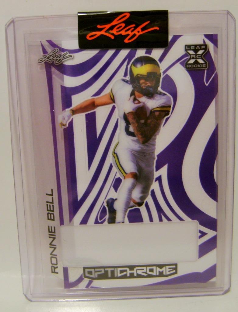 RONNIE BELL PROOF 1/1 LEAF OPTICHROME PURPLE FOOTBALL 2023 | eBay
